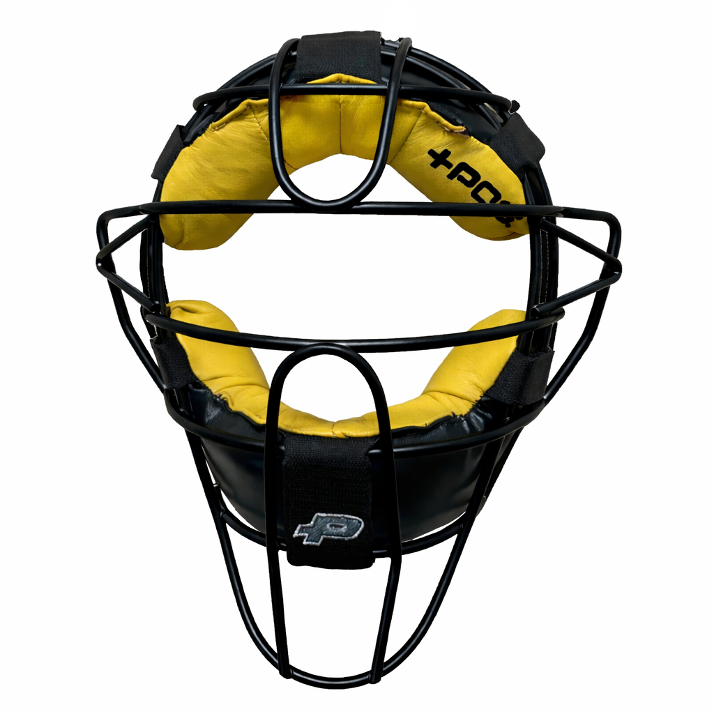 '+POS Core Titanium Pro Black Mask with Shadowhide Elite Leather Pads ...