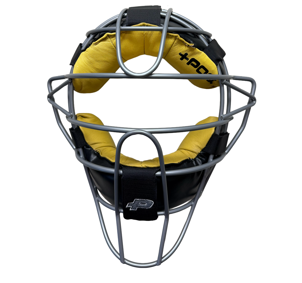 '+POS Core Titanium Pro Silver Mask with Shadowhide Elite Leather Pads ...