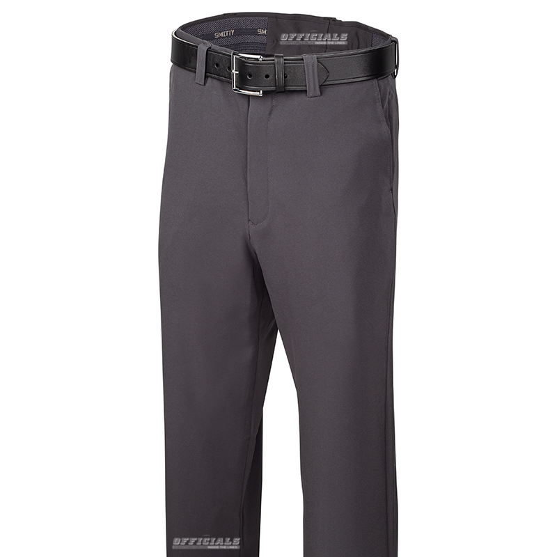 Smitty Men's Charcoal 4-Way Stretch Flat Front Pants – Officials Gear ...